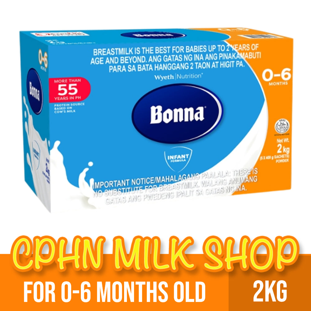 BONNA 2kg for 0-6 Months Old Infant Formula – CPHN Milk Shop